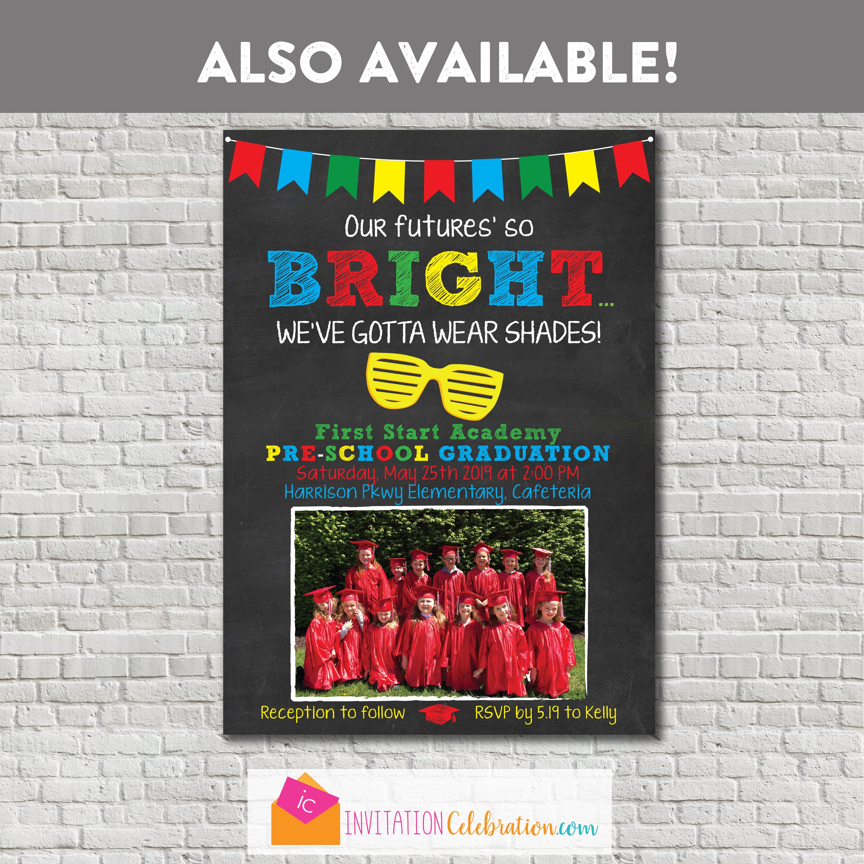 Preschool Graduation Invitation Kindergarten Graduation | Etsy