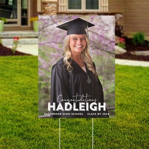 Graduation Yard Sign Photo - LARGE Outdoor Lawn Sign - Congrats ...