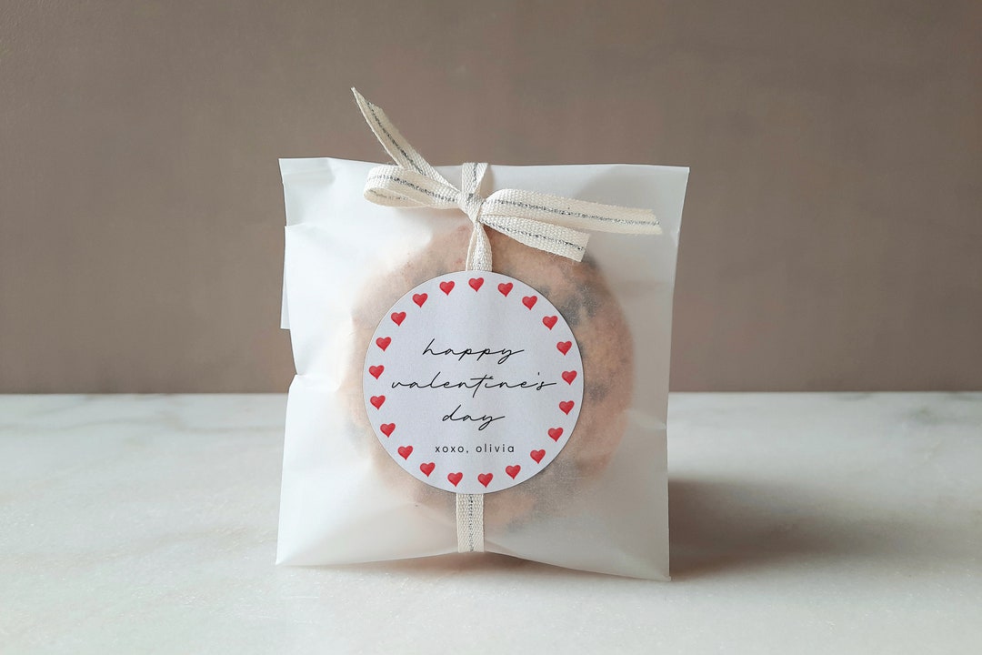 Editable Minimalist Valentine Circle - Tag - Sticker - Printable - 2 ...
