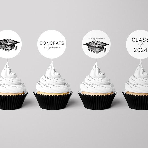 Graduation Cupcake Toppers - Etsy