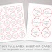 Editable Minimalist Valentine Circle - Tag - Sticker - Printable - 2 ...