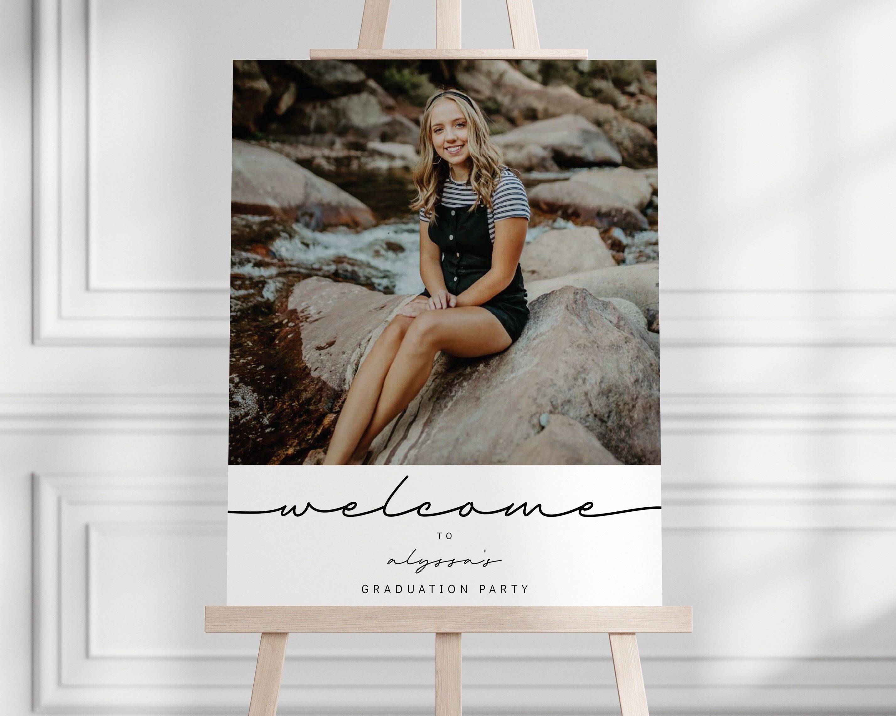 Graduation Photo Template, Through the Years Photo Collage Sign, School ...