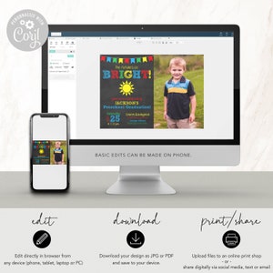 Preschool Graduation Invitation, Kindergarten Graduation Announcement ...