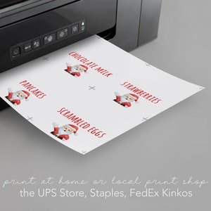 Editable Santa Christmas Party Food Tent Cards, Place Card, Holiday ...