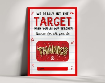 Teacher Appreciation Target Gift Card Holder - Etsy
