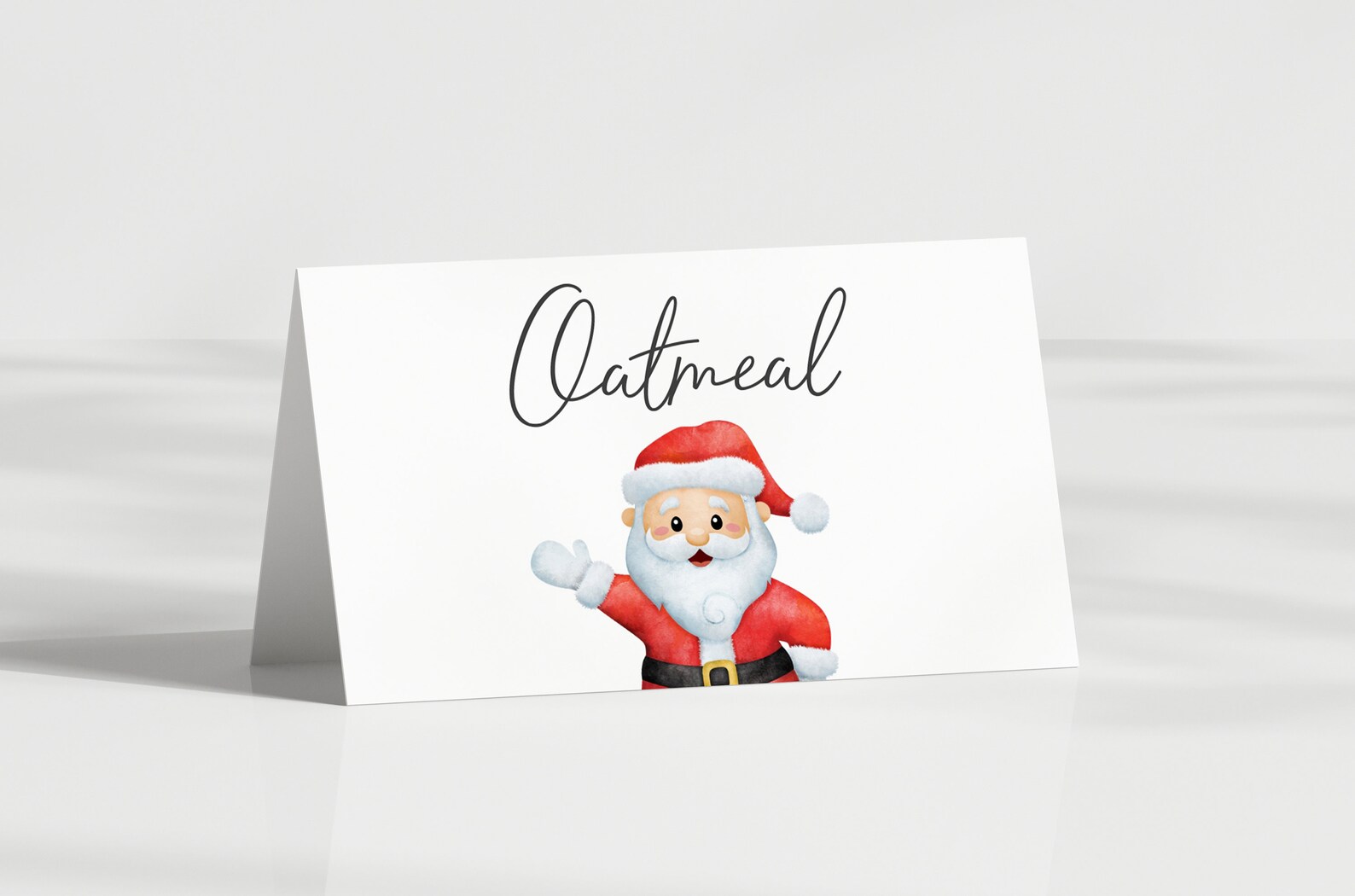 Editable Santa Christmas Party Food Tent Cards Place Card - Etsy