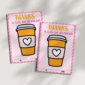 Coffee Gift Card Holder - Teacher Appreciation Gift - Printable ...