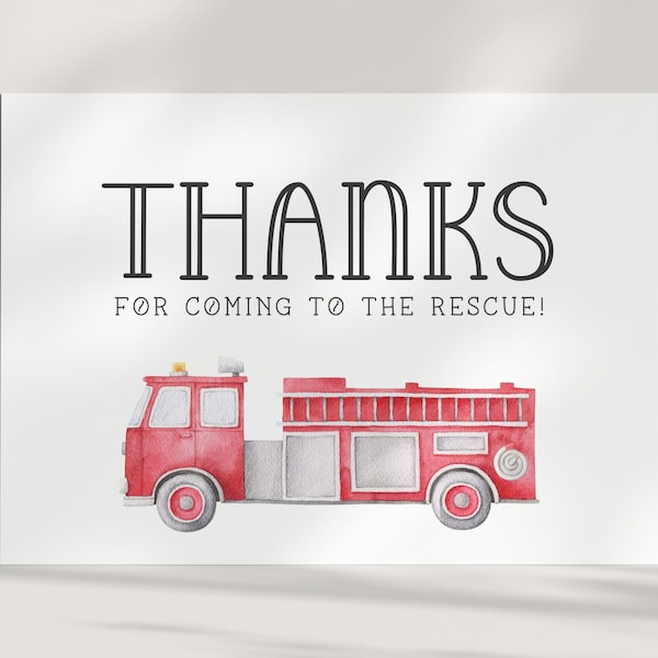 Fireman Thank You - Etsy