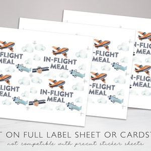 Vintage Airplane in Flight Meal - Goodie Bag, Plane Party, Navy Blue ...