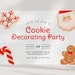 Cookie Decorating Party Invitation, Holiday Christmas Cookie Party ...