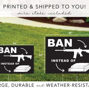 Ban Assault Rifles Not Books Yard Sign, Gun Control Protest Sign, Gun ...