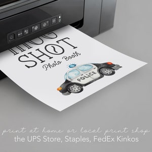 Police Party Signs - Set of 6 Cop Birthday Party Signs - Stop Resisting ...