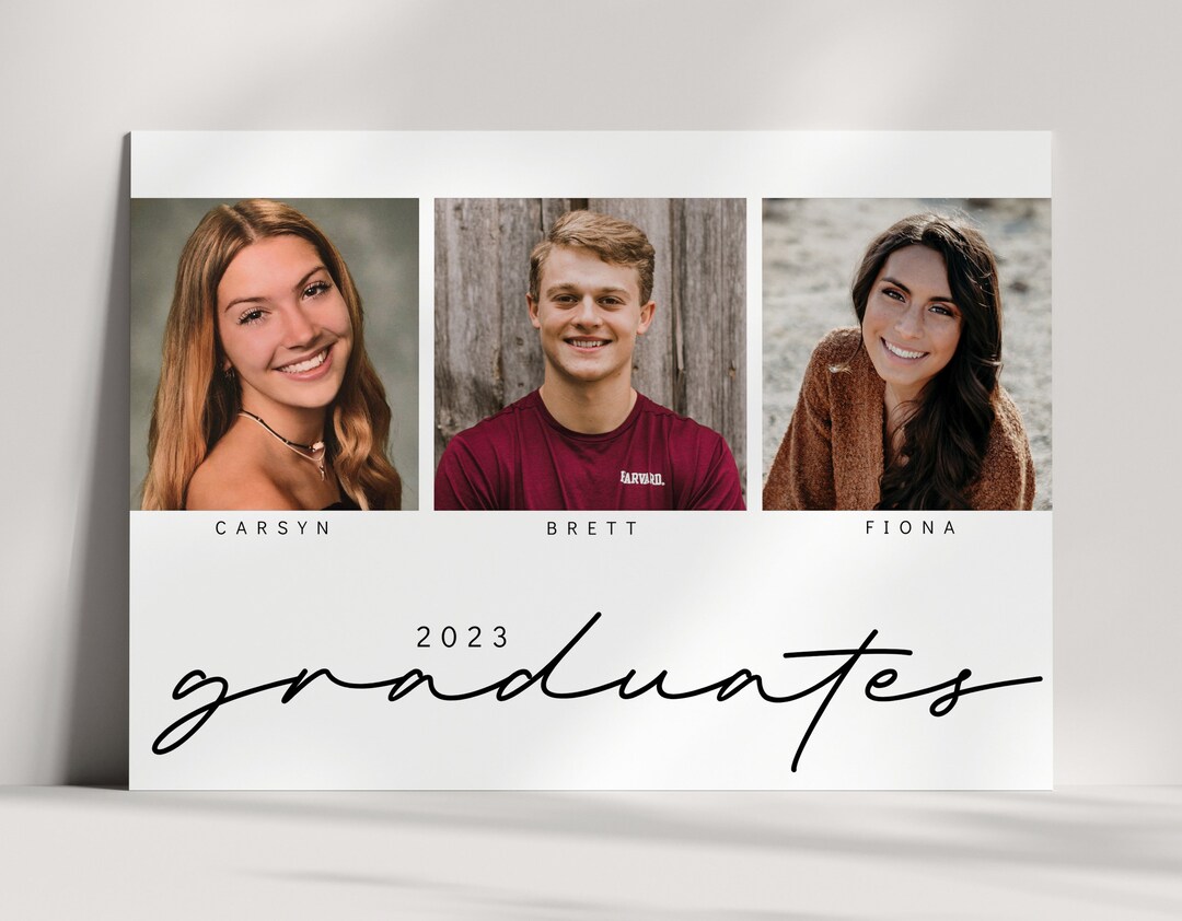 Joint Graduation Party Invitation Three Person Grad Party - Etsy
