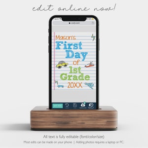 First Day of School Sign Printable - Back to School Sign - Editable ...