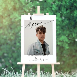 Modern Minimalist Graduation Welcome Sign, Photo Sign for ANY EVENT ...