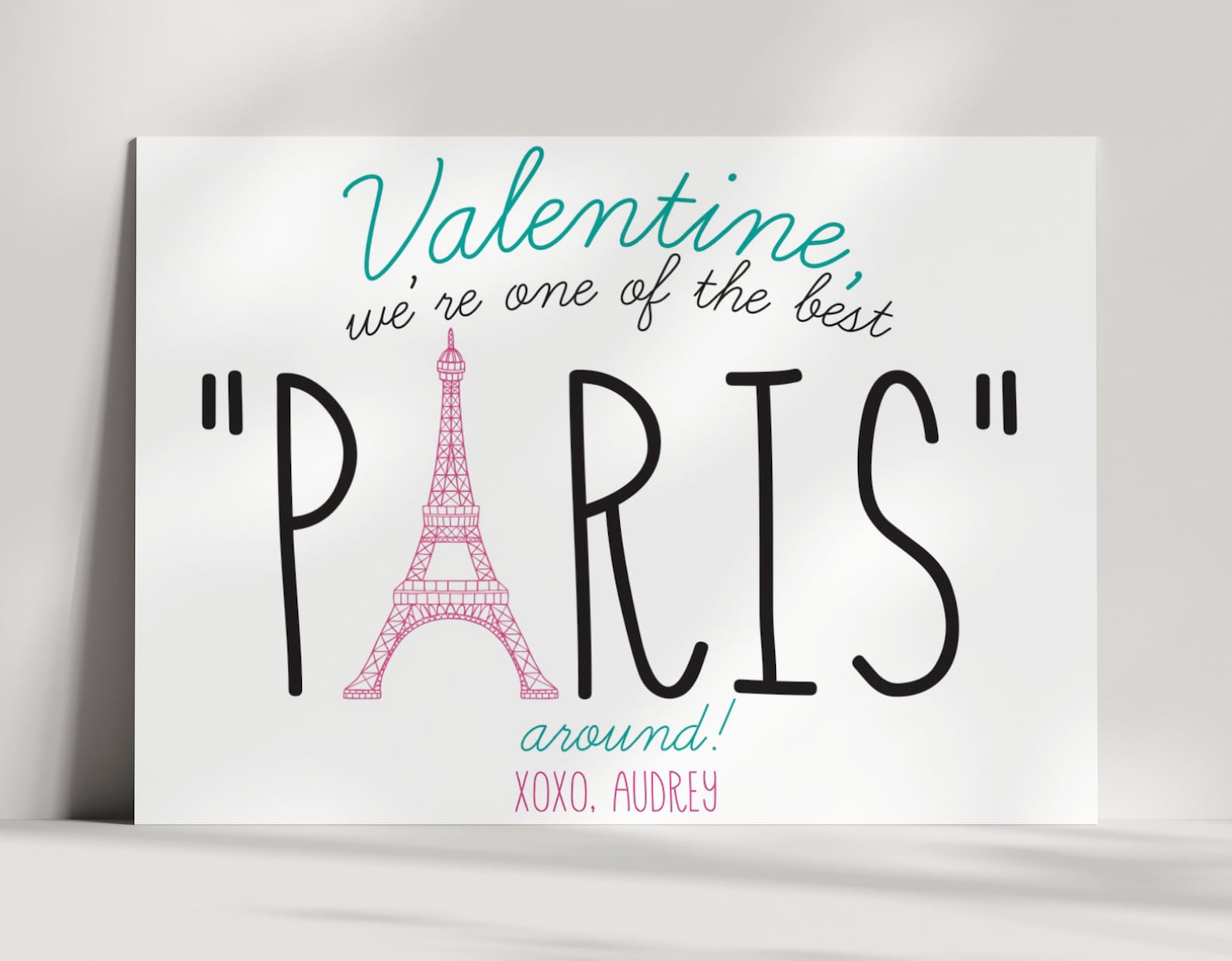 Paris Valentine - Eiffel Tower Valentine - EDITABLE - Classroom ...