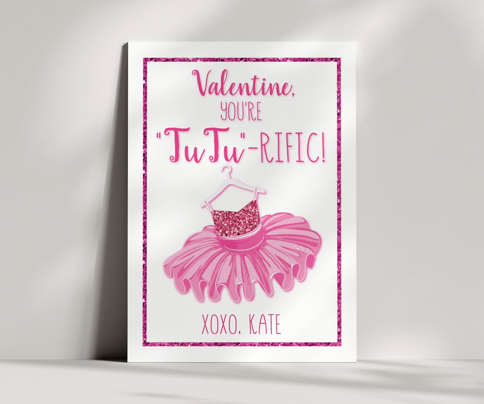 Ballerina Valentine Cards - Instant Download PRINTABLE - Tutu Dance ...