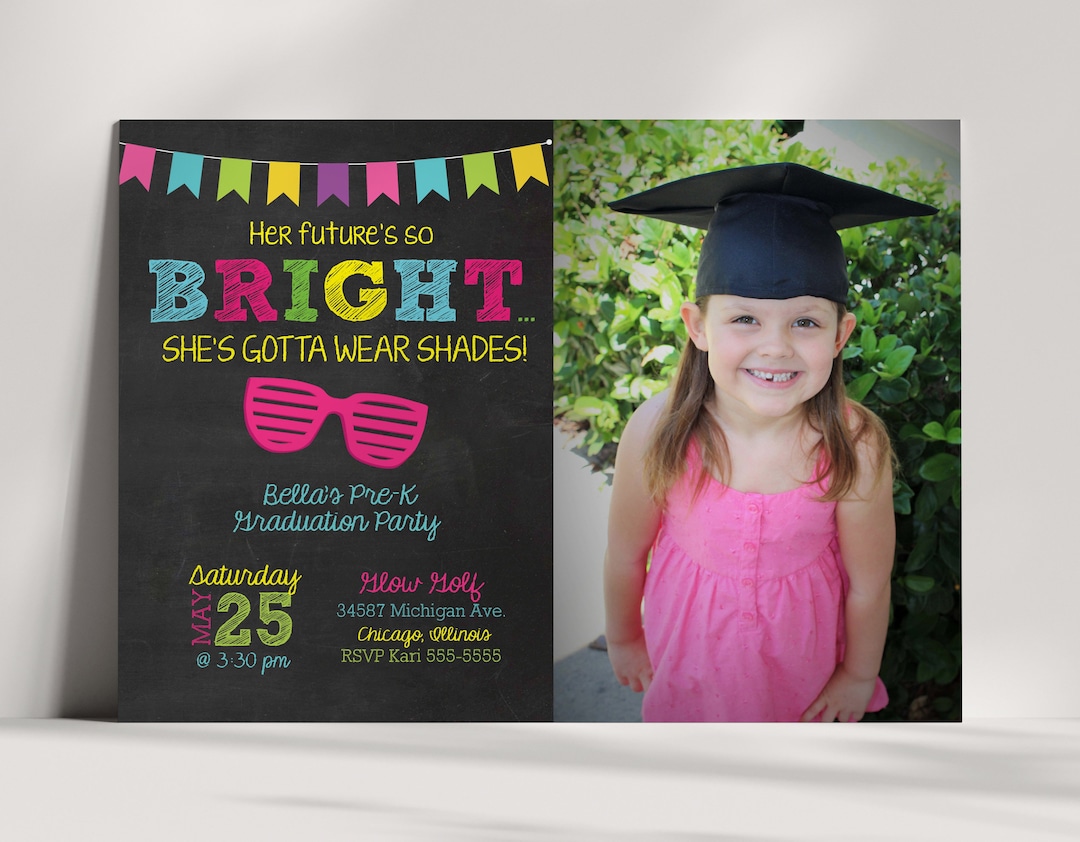 Preschool Graduation Invitation - Kindergarten Graduation - Future is ...