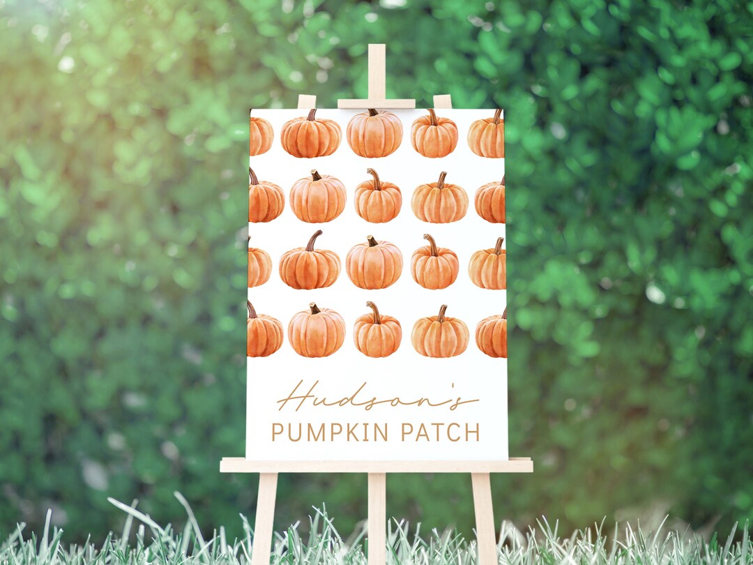 Pumpkin Patch Welcome Sign - Fall Festival - Birthday Sign - Baby ...