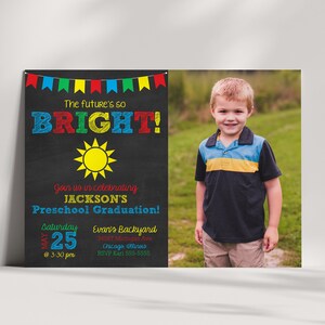 Preschool Graduation Invitation, Kindergarten Graduation Announcement ...