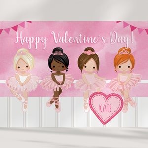 Ballerina Valentine Cards - Instant Download PRINTABLE - Tutu Dance ...