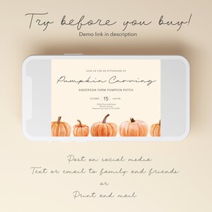 Pumpkin Carving Invitation - Pumpkin Patch - Pumpkin Painting - October ...