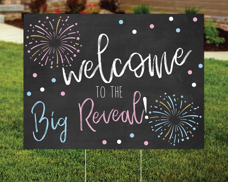 Gender Reveal Party Fireworks Yard Sign Fireworks Gender - Etsy