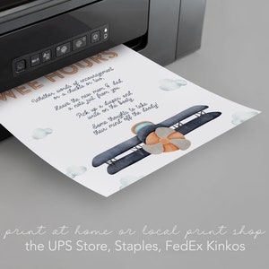 Words for the Wee Hours Sign - Airplane Baby Shower - Activity ...