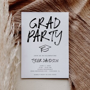 Editable Graduation Party Invitation - Digital Invitation - Grad Party ...
