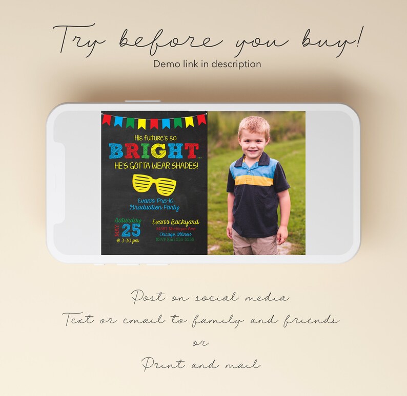 Preschool Graduation Party Invitation - Kindergarten Graduation ...