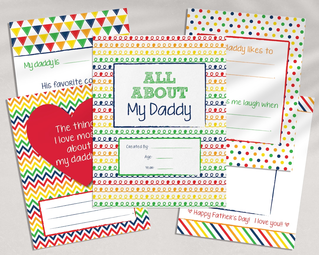 Father's Day Gift From Kids - All About My Daddy Book - Dad Gift From ...