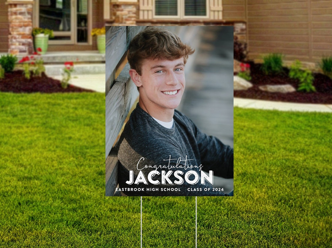 Graduation Yard Sign Photo - LARGE Outdoor Lawn Sign - Congrats ...