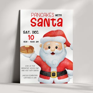 Editable Santa Christmas Party Food Tent Cards, Place Card, Holiday ...