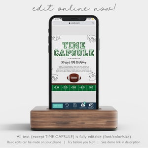 First Down Birthday Time Capsule - Football 1st Down Birthday, First ...