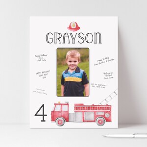 Firetruck Birthday Sign Firefighter Fire Engine Birthday - Etsy