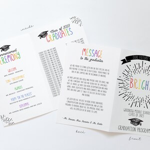 Elementary School Graduation Program - Middle School Ceremony Program ...