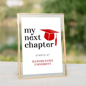 Next Chapter Graduation Party Sign, Personalized Graduation Party Sign ...