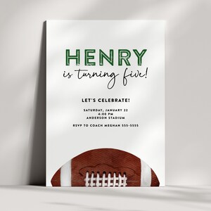 Football Party Signs Set of 6 Football Birthday Signs First Year Down ...