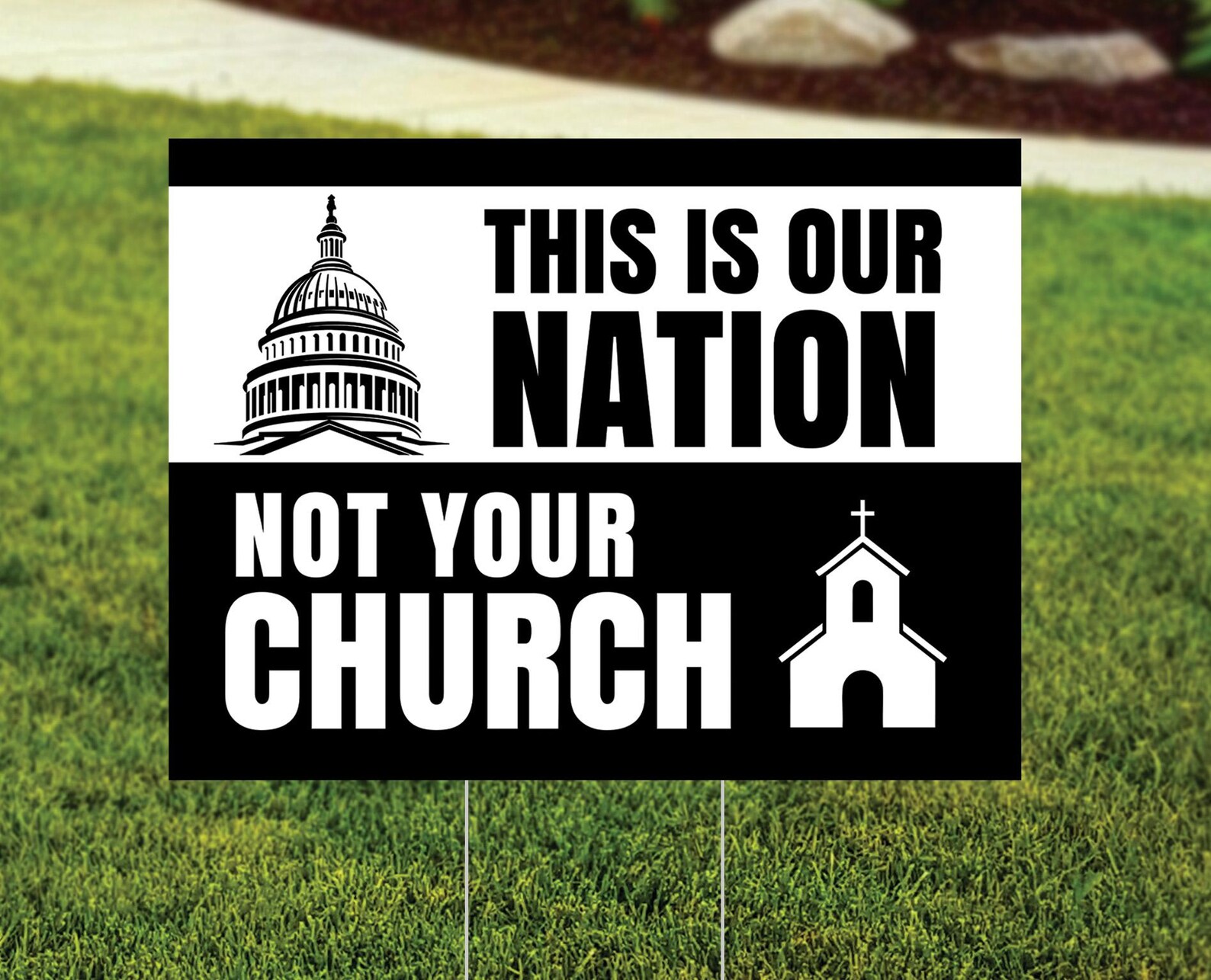 Separation of Church and State Sign, This is Our Nation, Not Your ...