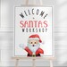 Editable Santa Christmas Party Sign - Santa's Workshop Holiday Welcome ...