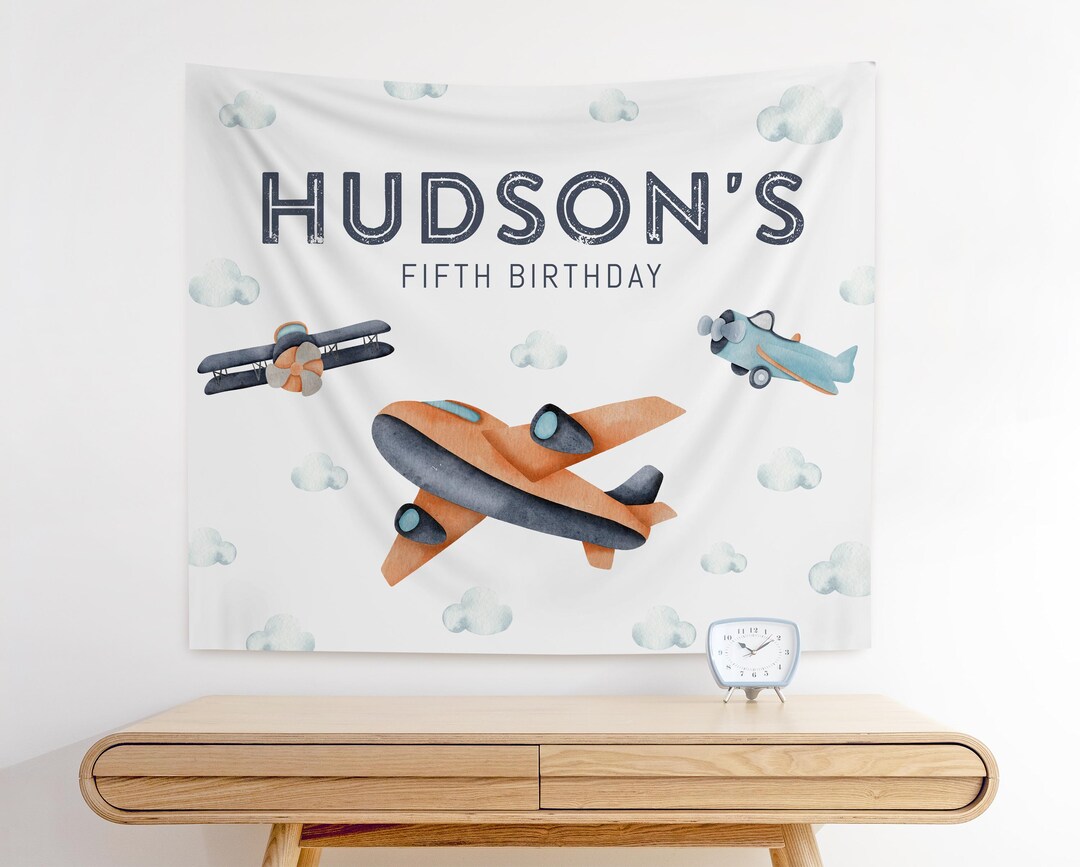 Airplane Party Backdrop - Airplane Party Decoration - Vintage Airplane ...