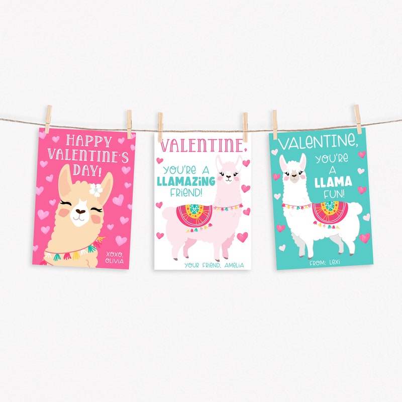 Valentines Llama - Etsy