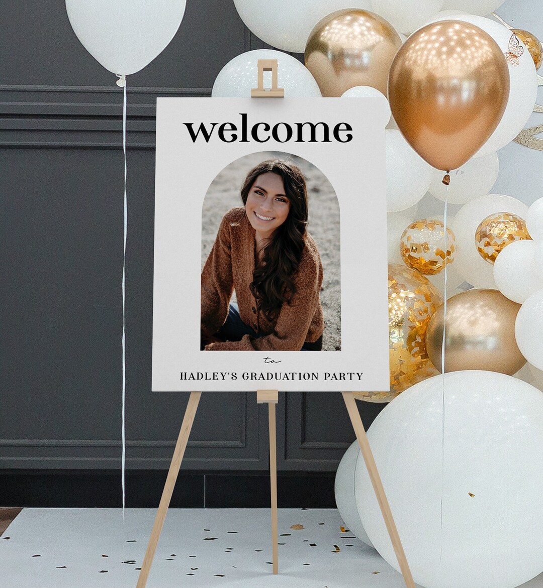 Trendy Graduation Sign, Grad Party Welcome Sign, Class of 2025 ...
