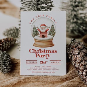 Editable Christmas Party Invitation - Family Christmas Party Evite ...