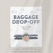 Vintage Airplane Party Signs Baggage Claim Drop off in Flight Snacks ...