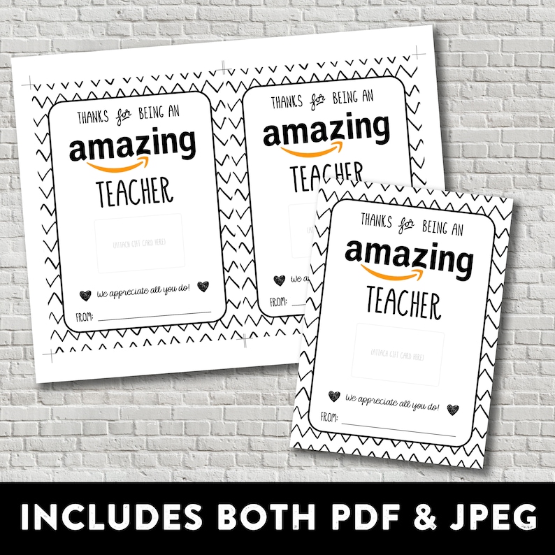 Amazon Gift Card Holder Teacher Appreciation Gift - Etsy