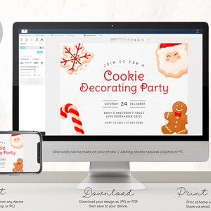 Cookie Decorating Party Invitation, Holiday Christmas Cookie Party ...
