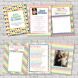 Teacher Appreciation Book - All About My Teacher - Preschool Teacher ...