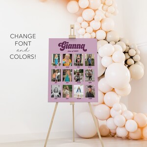 Graduation Photo Template, Grades 1-12 School Pictures, Photo Collage ...