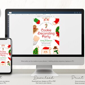 Christmas Cookie Decorating Party Invitation, Holiday Cookie Party ...